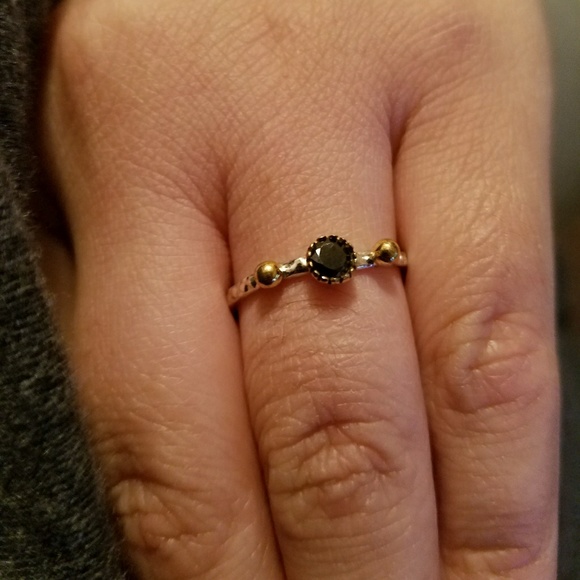 Jewelry | Black Spinel Silver Ring | Poshmark